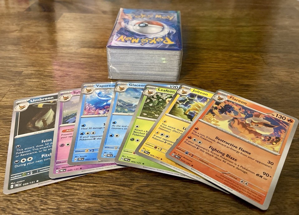 100 Pokémon Cards SV: Prismatic Evolutions | Partial Master Set | No ...