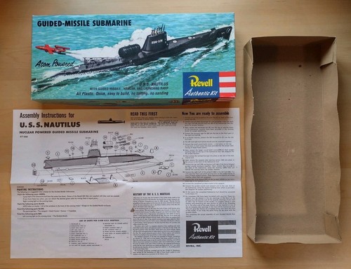 U.S.S. Nautilus Model Kit Box & Instructions Only Revell-Monogram 1995 ...