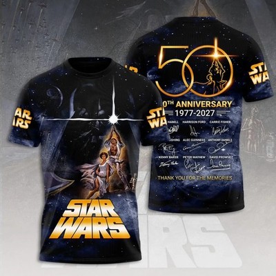 Star Wars A New Hope 50th Anniversary 1997-2027 T-shirt 3D All Size | eBay