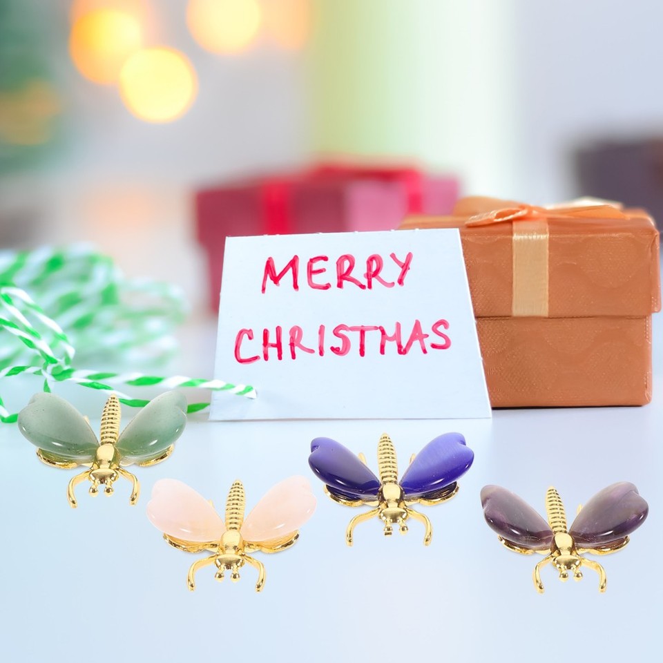 4pcs Heart-shaped Crystal Butterfly Decoration Delicate Butterfly ...