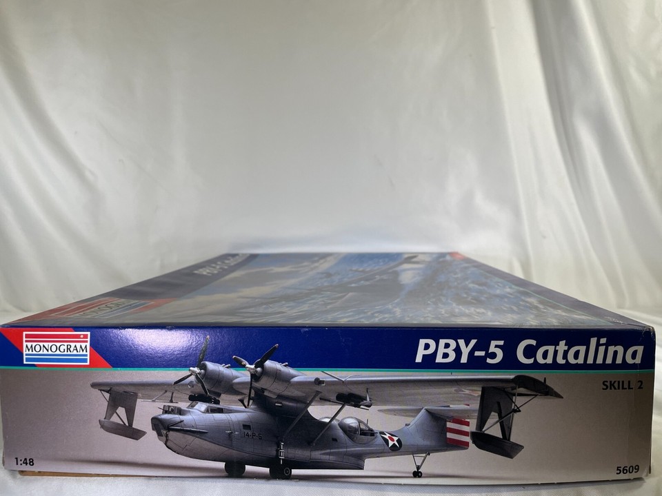 Monogram PBY-5 Catalina 1:48 Model Kit Open Box Sealed Parts 5609 Skill ...