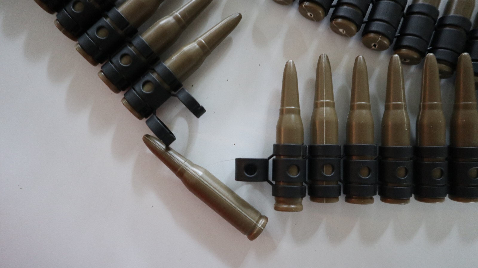 2 PLASTIC AMMO BULLET BELT COSTUME PROP - Gem
