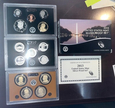 2013 United States Mint Silver Proof Set Box & COA | eBay