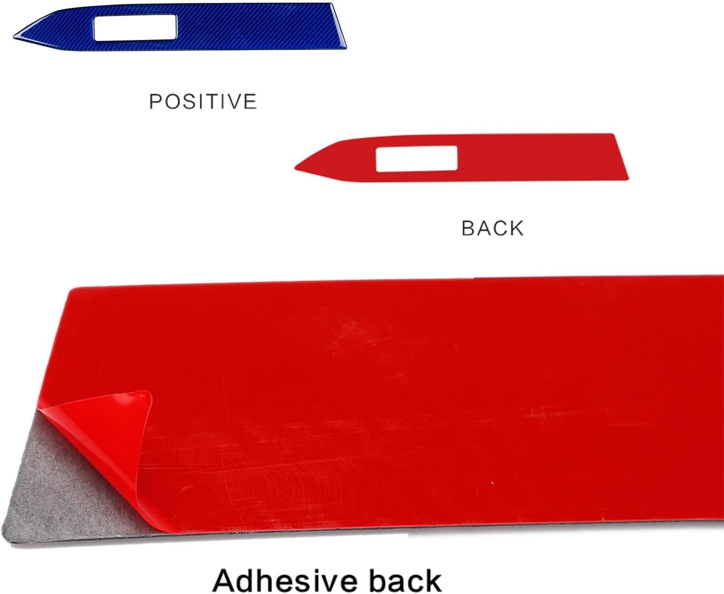 Blue Real Carbon Fiber Co-polit Dashboard Panel Cover Trim Fits 15-23 ...