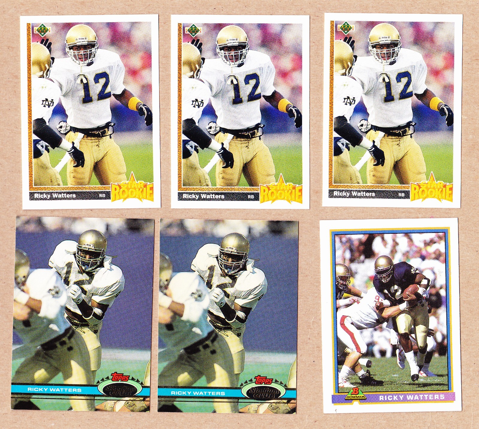 8 Ricky Watters 1991 Rookie cards San Francisco 49er's Nrmt BV $17.20 ...