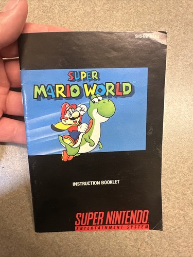 Super Mario World Instruction Booklet Manual Super Nintendo SNES | eBay