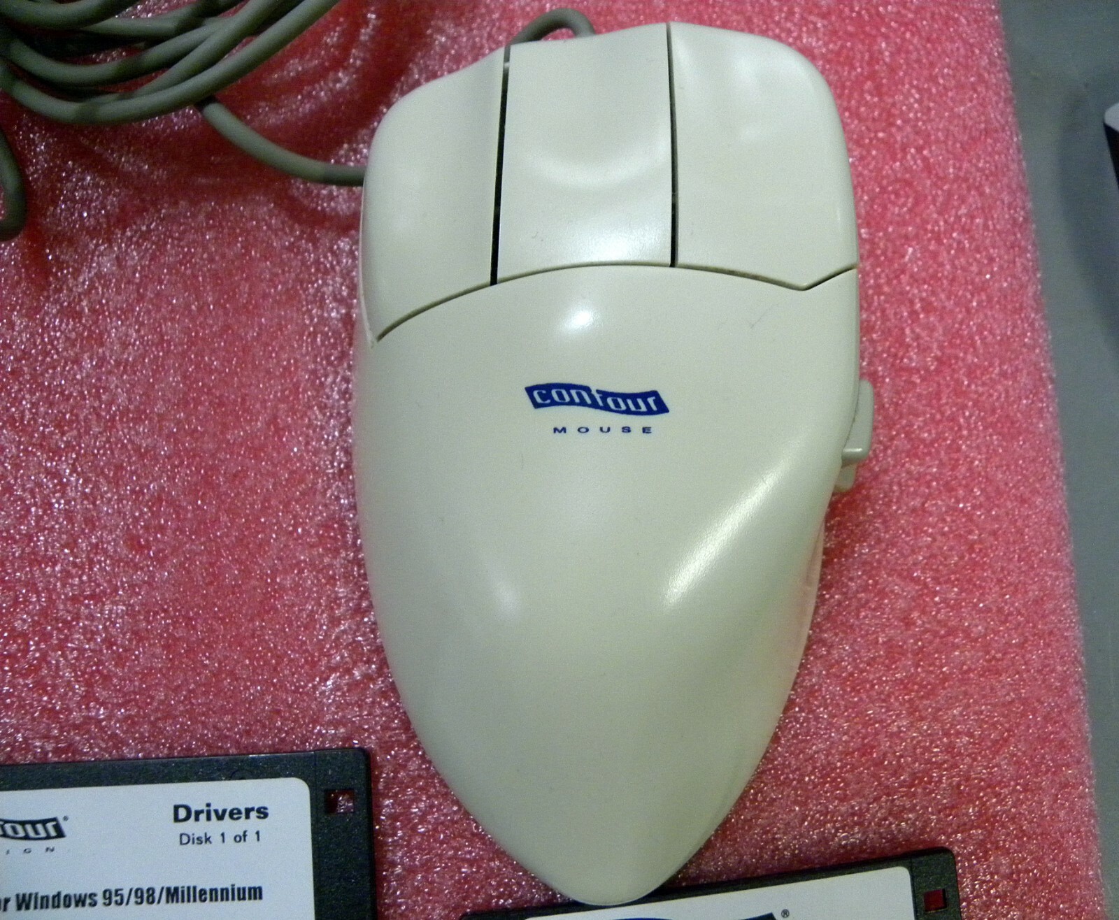 Contour Perfit Mouse Ball Large Left-Handed PS/2 Mouse with thumb grip ...