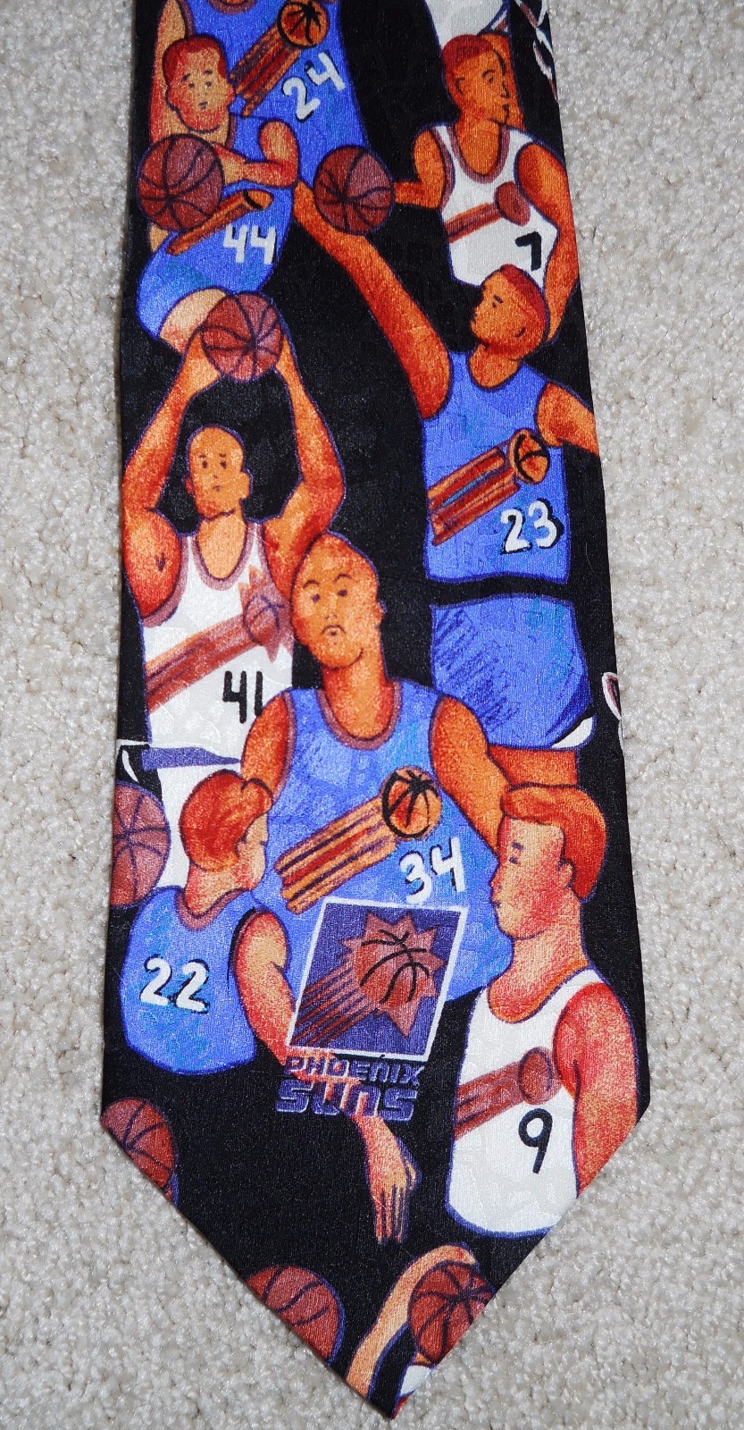 Basketball Silk Tie Handmade The Finelli Sports Players Ball Net ...