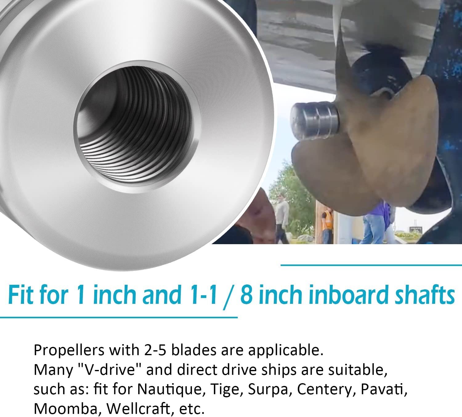 Prop Puller Knocker for Inboard Boats Fit for 1" or 1 1/8" Propeller ...