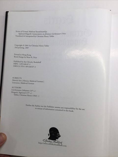 Secrets of German Medieval Swordsmanship : Sigmund Ringeck's ...