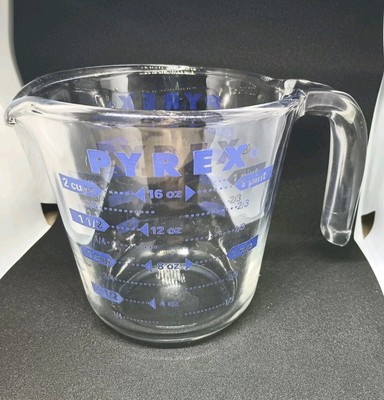 Vintage Pyrex Blue Pyro 2 Cup Measuring Cup Made In USA Good Condition ...