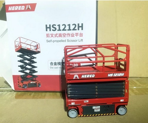 1/30 Scale HERED HS1212H Self-Propelled Scissor Lifts Diecast Model Toy ...