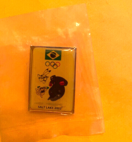 SALT LAKE CITY OLYMPICS PIN NOC COUNTRY BRAZIL COAL COPPER POWDER ...