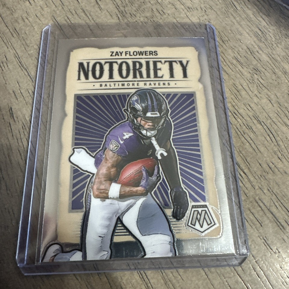 2024 Panini Mosaic NOTORIETY Zay Flowers #17 - Baltimore Ravens | eBay