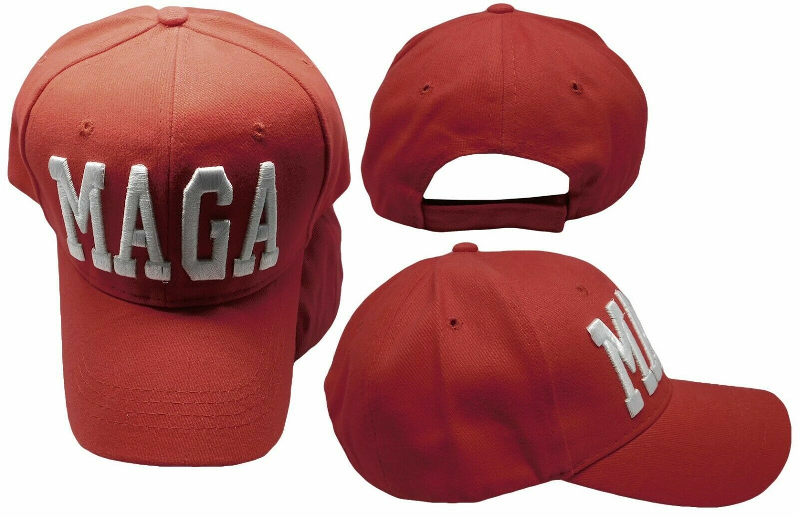 MAGA 3D Letters Make America Great Again Red Trump 2024 Embroidered Hat ...