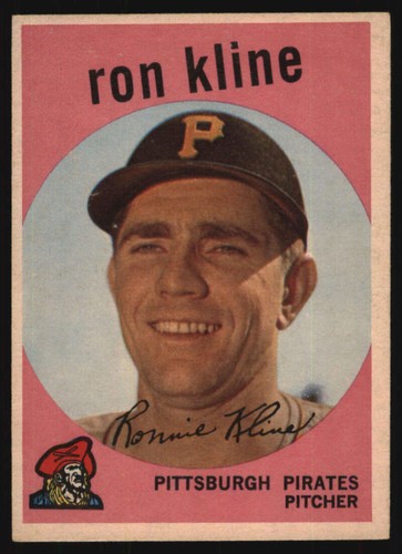 1959 Topps #265 Ron Kline EX/EX+ Pirates 568595 | eBay
