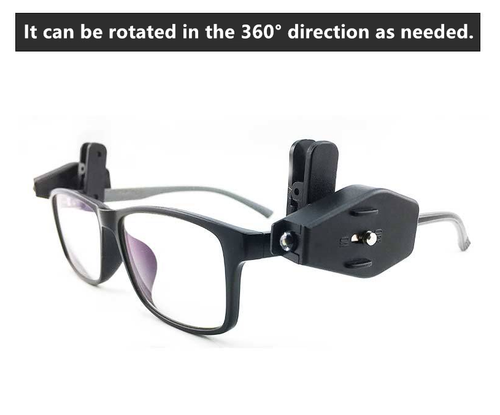 Mini Rotating Glasses Fishing Light Clip Cap Light 1LED Light Reading ...