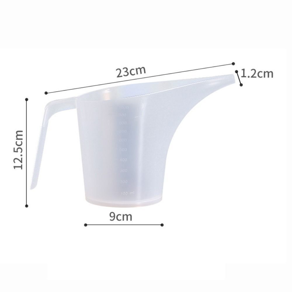 Long Spout Measuring Cups Plastic Funnel Pitcher Jug Kitchen Tip Mouth ...