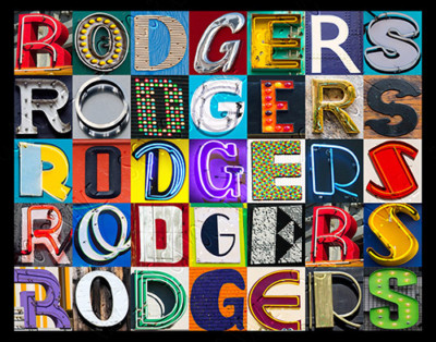RODGERS Name Poster featuring photos of actual sign letters | eBay