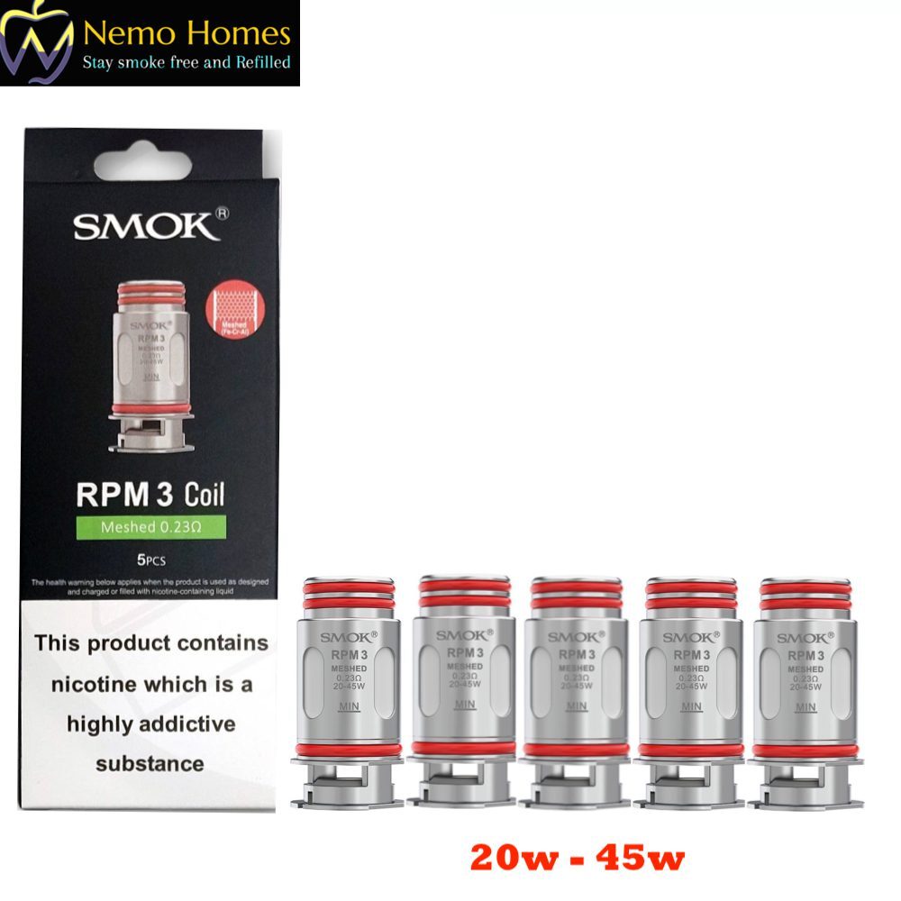 Smok NORD 5 RPM 3 Cartridge Pods + 2 Opt Coils ( Smok Nord 5) | 0.23 ...