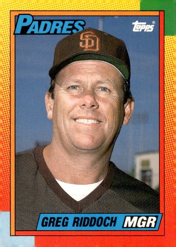 1990 Topps Traded #102T Greg Riddoch -MANAGER- San Diego Padres | eBay