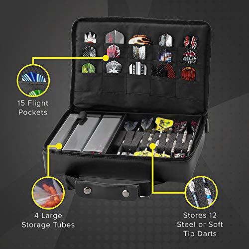 DART CASE Darts Holder Storage Accessories Organizer with 15 Pockets ...