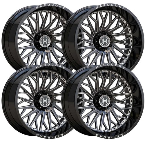 20 inch 20x10 Hardcore HC103 Black MIlled wheel rim 8x6.5 8x165.1 -19 ...