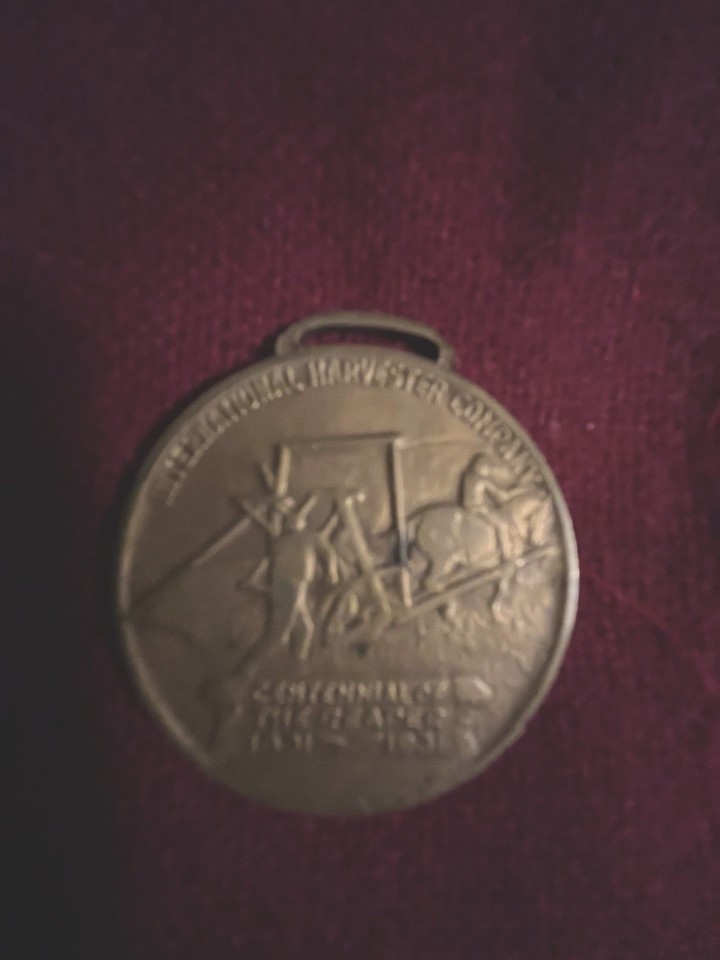 Vintage International Harvester Co. Reaper Watch Fob Cyrus Hall ...
