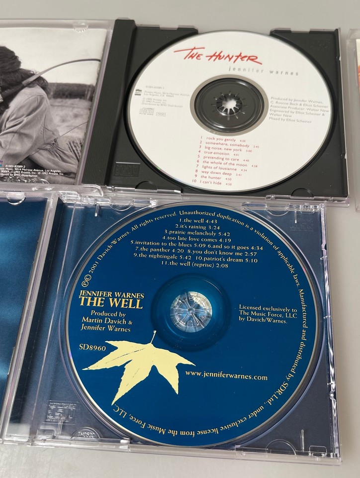 3 MINT CD 's ~ JENNIFER WARNES ~ The Well, The Hunter, The Best ONE ...