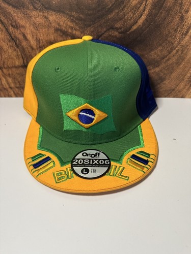Brazil Brazilian Embroidered Cap Hat. On&off by XO. 20SIX06, 100% Wool ...