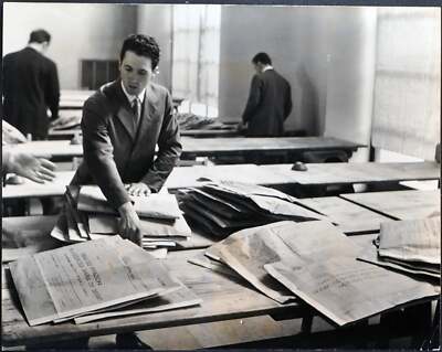 Photo de presse vintage Élection 1958 Cartes Liste Électorale FT 2178 ...