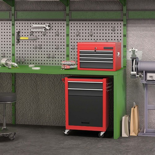 6 Drawer Rolling Lockable Tool Chest for Garage and Factory and ...