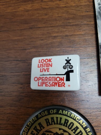 Lot Pinback Buttons Topeka Railroad Days, Trains can't stop, Railroad ...