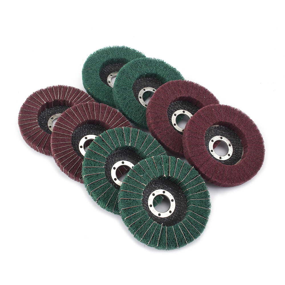 2/4/8Pcs 115mm Nylon Fiber Flap Buffing Wheel Non-woven Abrasive ...
