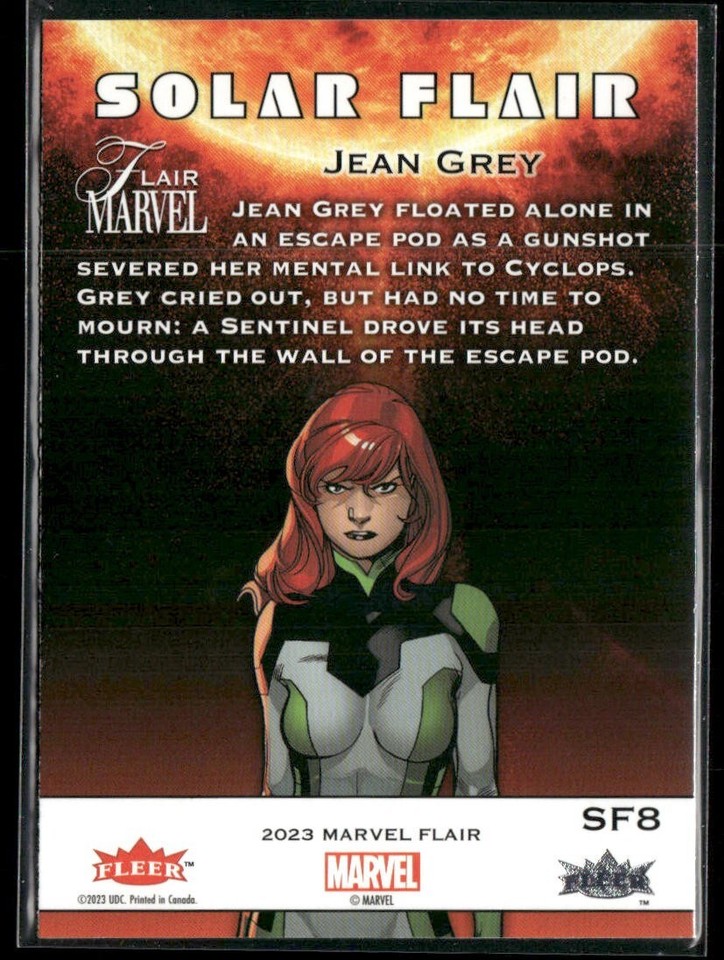 2023 Upper Deck Marvel Flair Solar Flair #SF8 - Jean Grey | eBay