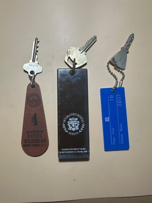 3 Hotel Motel Room Key Fobs & Keys | eBay