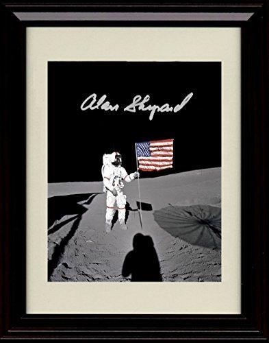 Unframed Alan Shepard Autograph Promo Print - Apollo 14 - US Flag | eBay