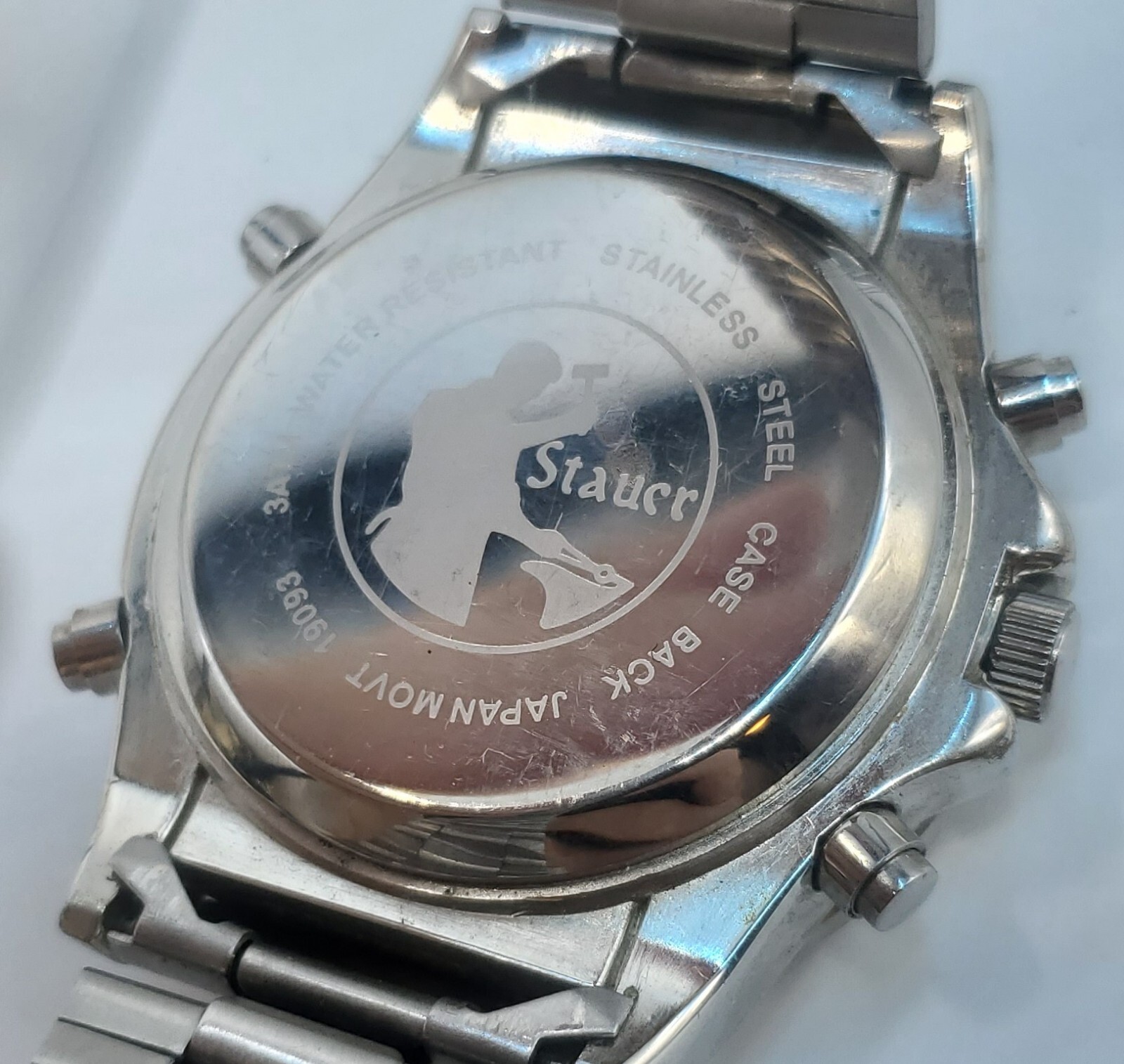 Stauer Men's Chronograph Hybrid Watch WR50 19093 Stainless Steel ...