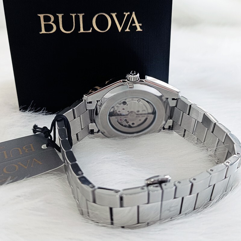 Men's Bulova Surveyor Blue Classic Chronograph 96A275 Automatic New ...
