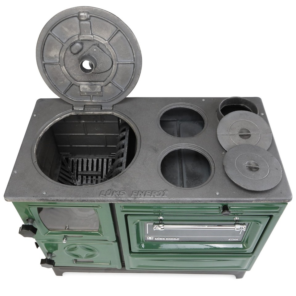 Enameled Cast Iron Wood Burning Stove, Cooker Stove, Oven Stove, Coal ...