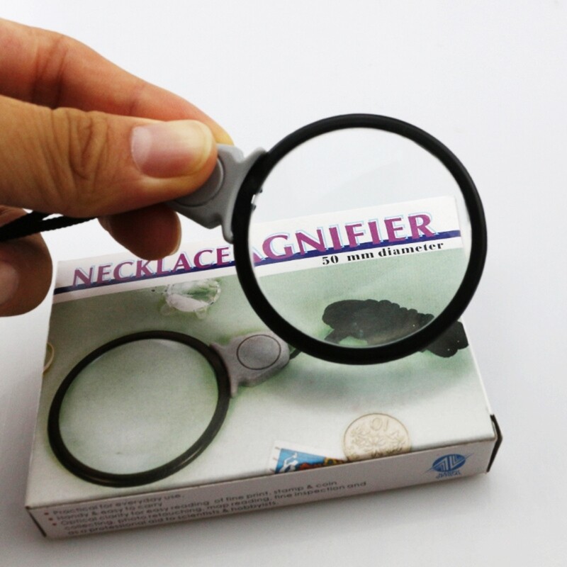 Monocle-Lens Magnifying Glass Pendant Microscope Reading Jewelry Loupe ...