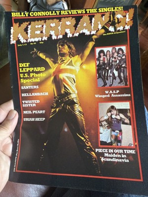 Kerrang Magazine Def Leppard Neil Peart Uriah Heep July 1-13 1983 No.45 ...