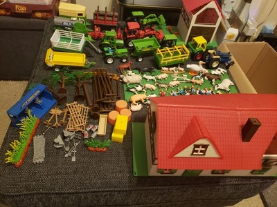 Job lot of farm toys including Animals, Scenery and Tractors. No ...