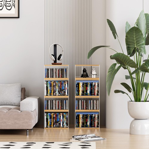 Wood Acrylic CD Holder Desk Rack Organizer Holds up to 60 CD Jewel ...