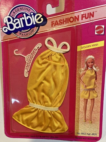 Vintage : A Genuine Barbie Fashion : Fashion Fun Golden Mini MATTEL ...