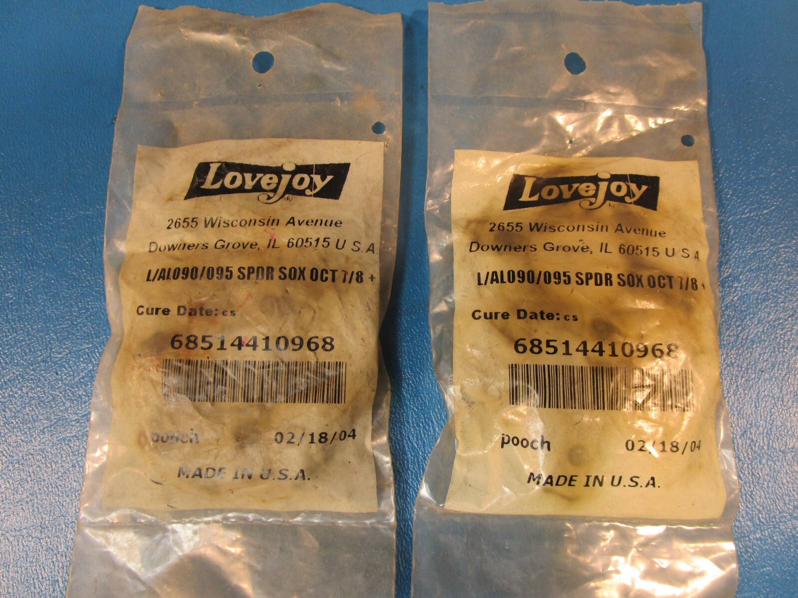 LOT OF 2 Lovejoy 68514410968 L/AL090/095 Rubber Spider, Open Center, 7/ ...