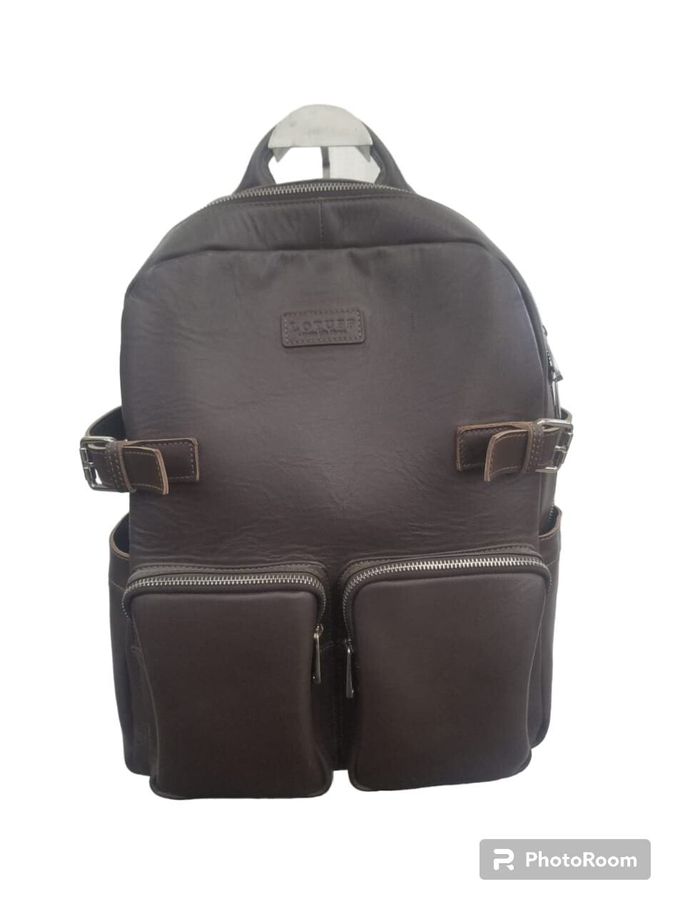 LOTUFF BACKPACK LO-1632 DEEP BROWN LEATHER MAN - Gem