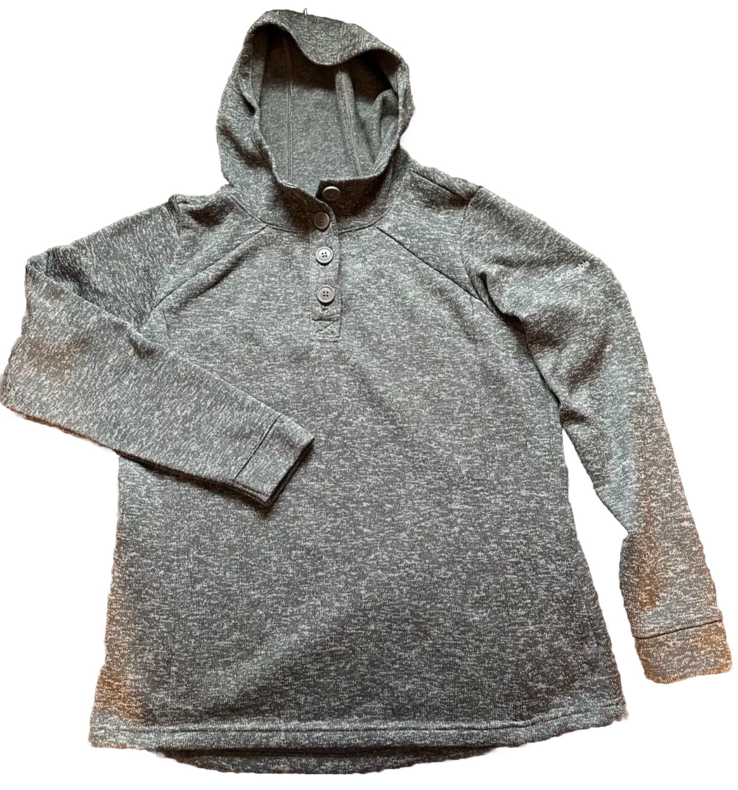 COLUMBIA 1/4 BUTTON HOODED FLEECE HENLEY PULLOVER DARLING DAYS HOODIE ...