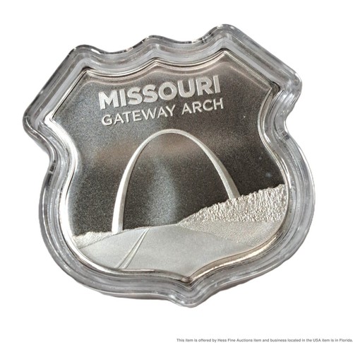 1oz 999 Fine Silver Icons of Route 66 Missouri Gateway Arch Bullion ...