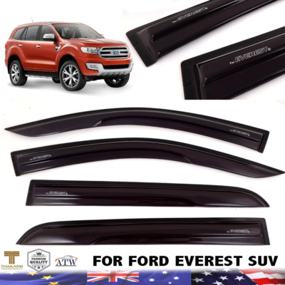 Black 4Doors Weather Protect Guard Visor Windshield For Ford Everest ...